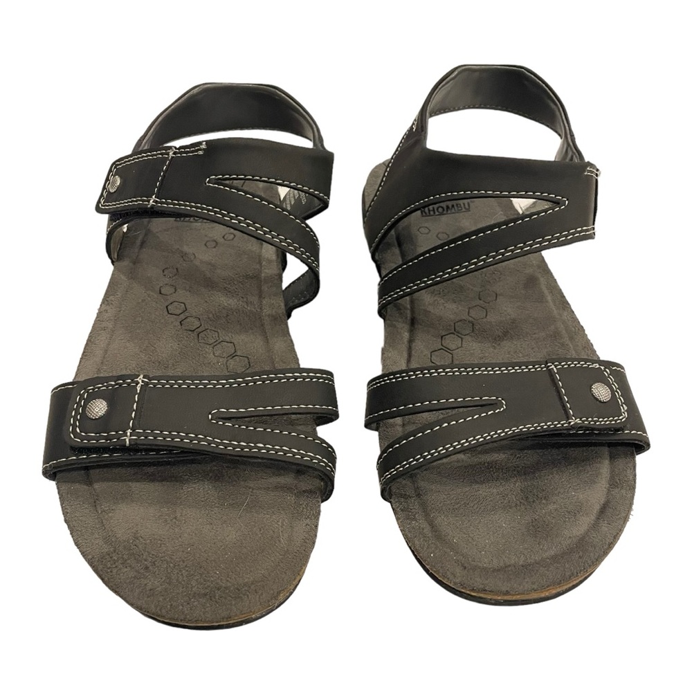 Khombu Ava K-Comfort Adjustable Velcro Black Sandal R… - Gem